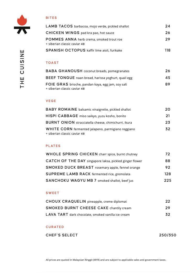 CHARR Dining - The Manor, KL - The Yum List